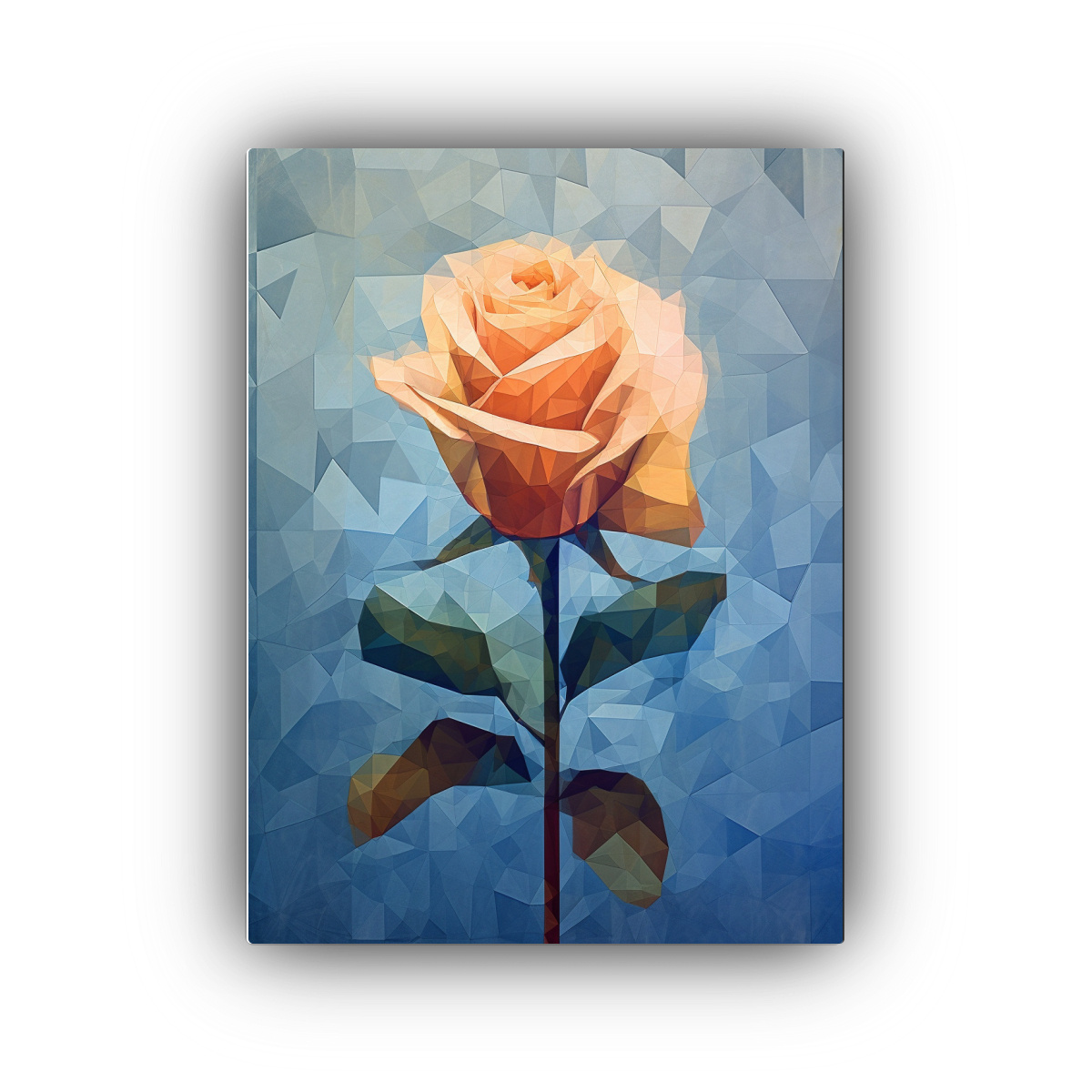 Cuadro Original Estilo Geométrico De Ross Rose En Una Pintura En Maceta ...