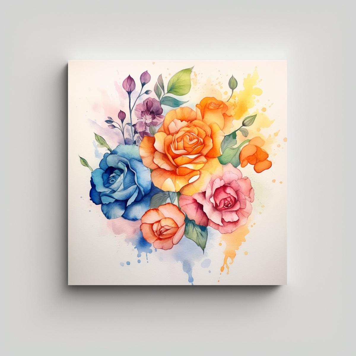 Cuadro De Flores En Acuarela - Arte Abstracto - DecoCuadros