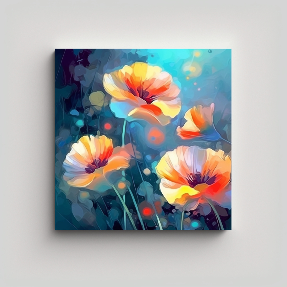 Arte Abstracto Suave De Flores Coloridas En Estilo Artístico - Cuadros Decorativos De Alta ...