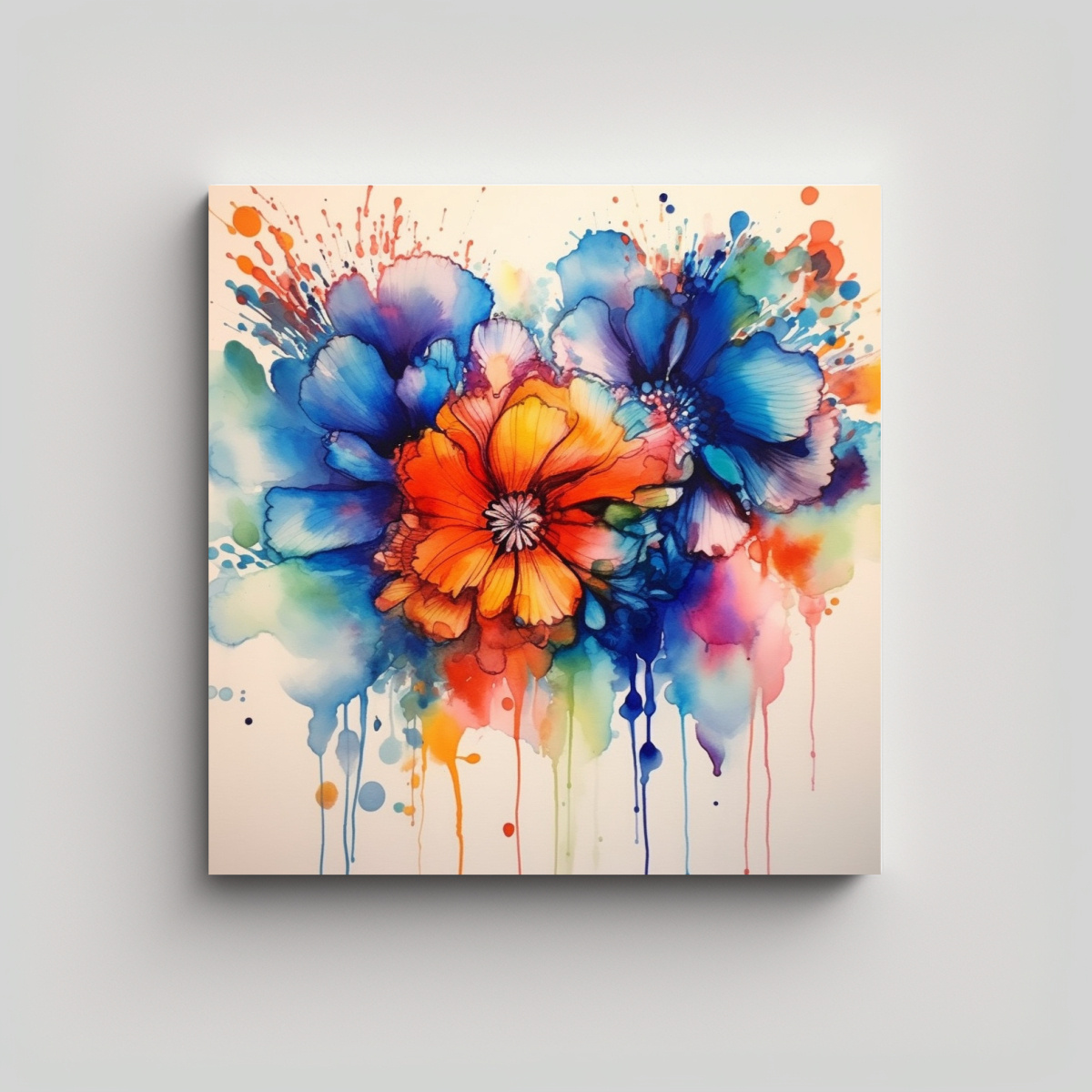 Arte De Pared 2D: Manchas De Tinta Diluidas En Colores Visuales ...