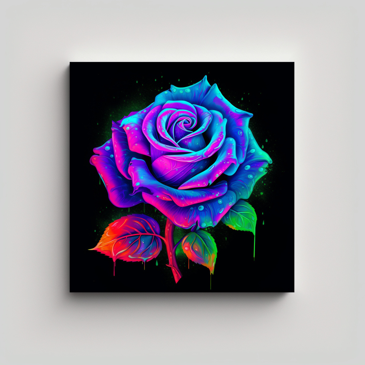 Arte De Pared Neon Aqua Rosa Morado - Estilo Moderno Y Elegante ...