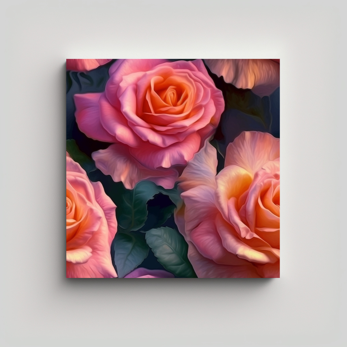 Arte Decorativo De Rosas Brillantes Y Realistas Con Detalles ...