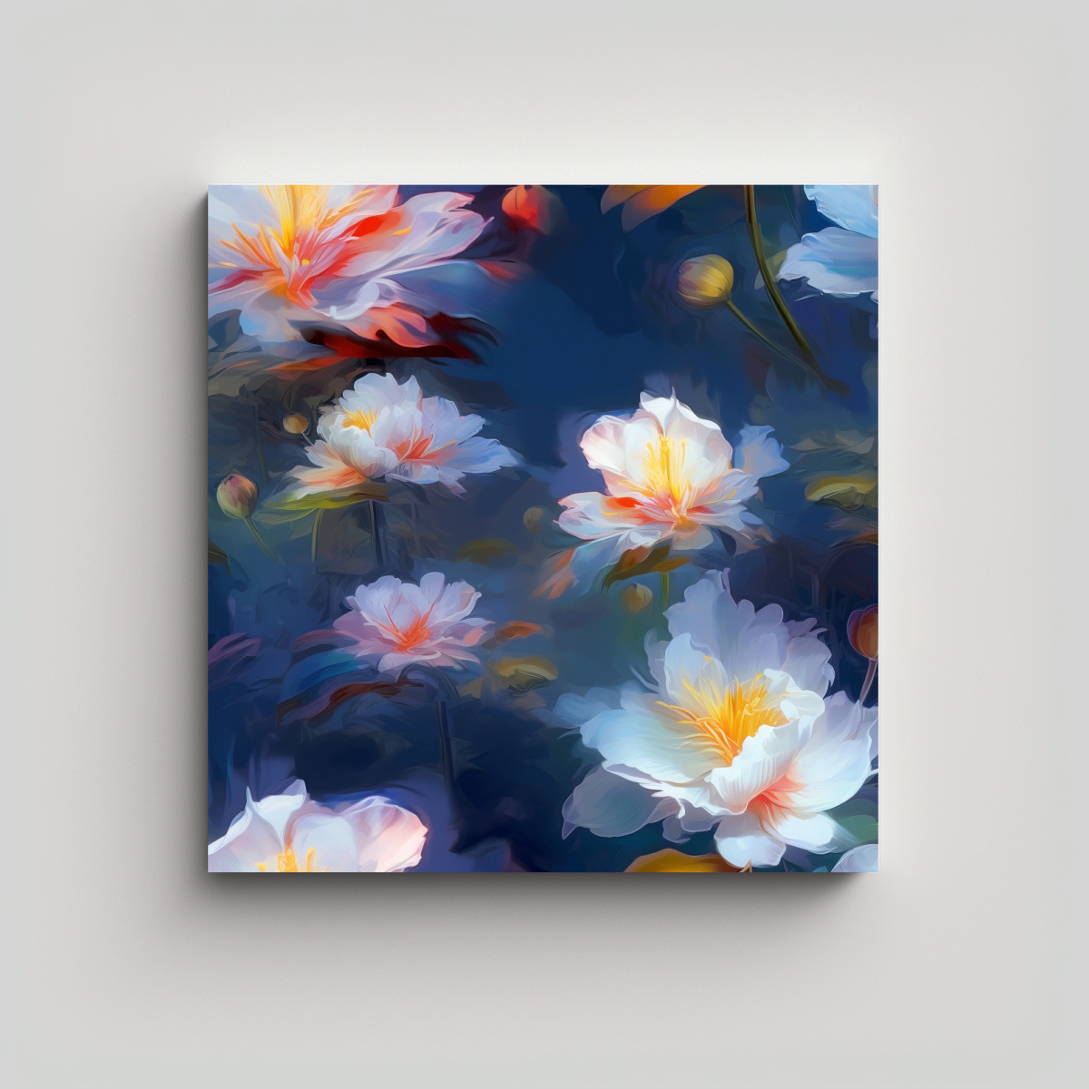 Cuadro De Flores Estilizadas Y Patrón Intenso Para Pared - Decocuadros