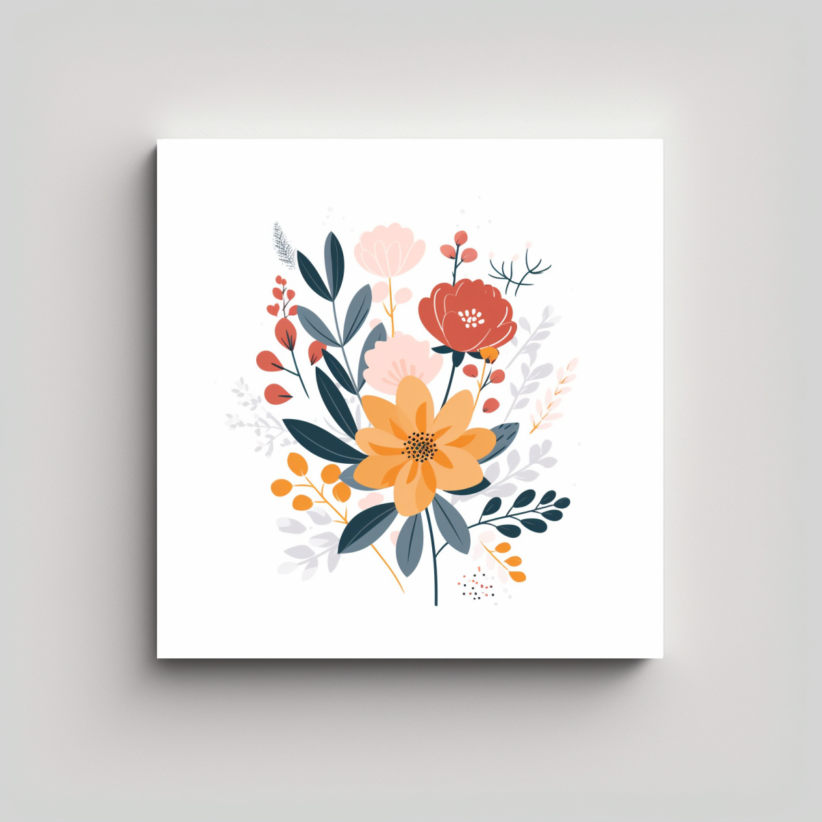 Arte Moderno Floral En Pastel Simple Para Decoración De Cocina - DecoCuadros