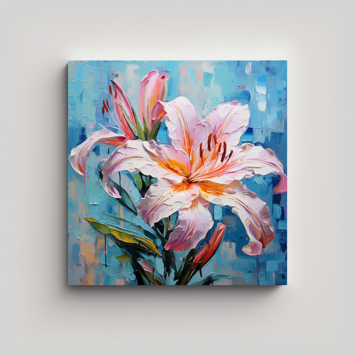 Arte Moderno Lineal Lily Estilo De Hanson Y Stael Abstracto - DecoCuadros