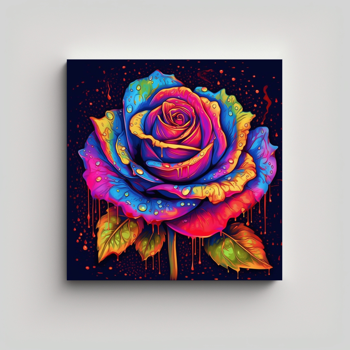 Arte Psicotrópico Intenso Rosa - Cuadro Decorativo Elegante - Decocuadros