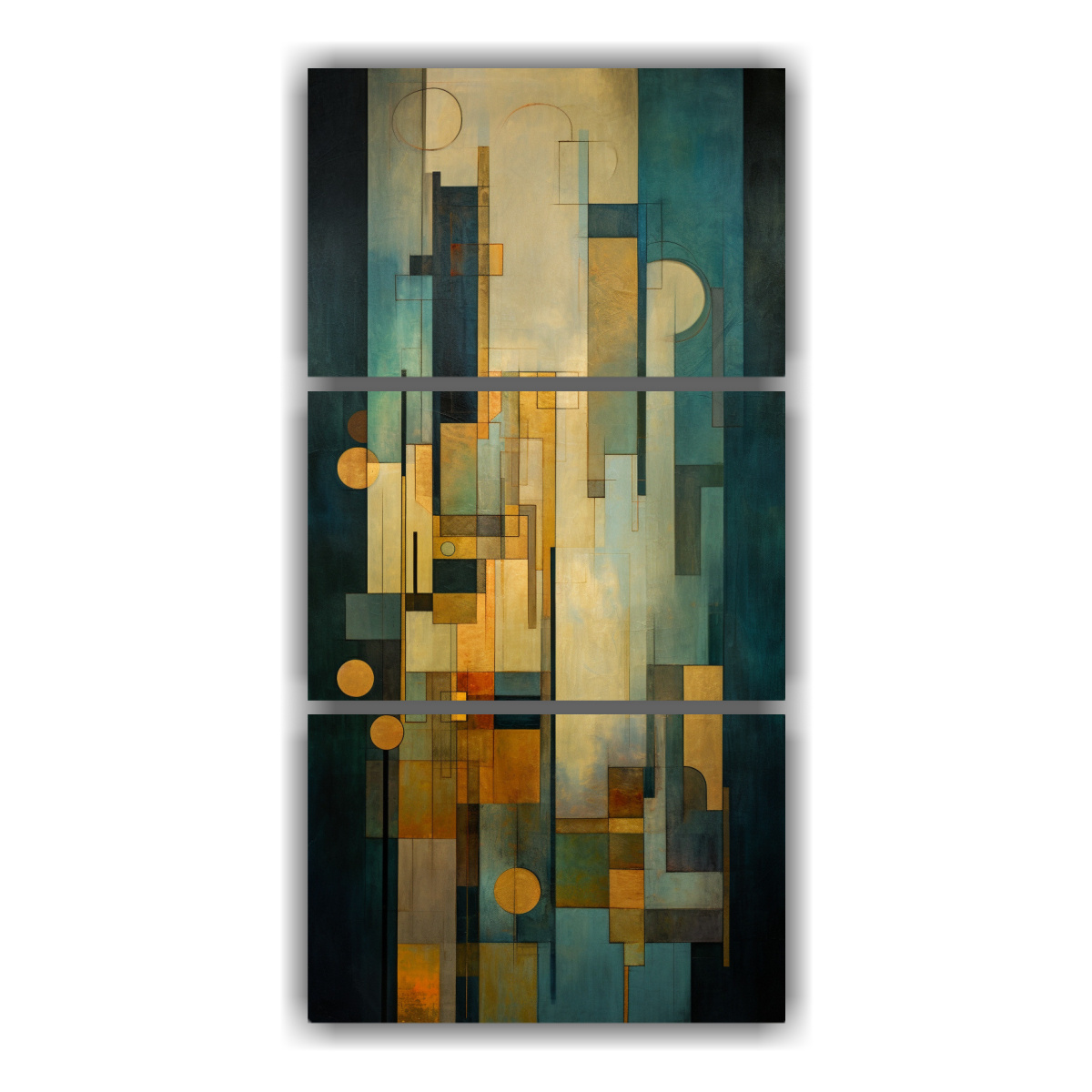 Bastidor Imagen Vision Abstracta: Tres Telas Del Renacimiento - DecoCuadros