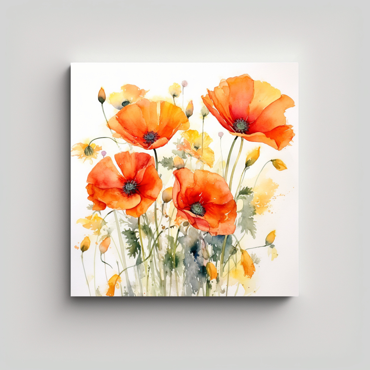 Cuadro Moderno De Amapolas Naranjas De California - DecoCuadros