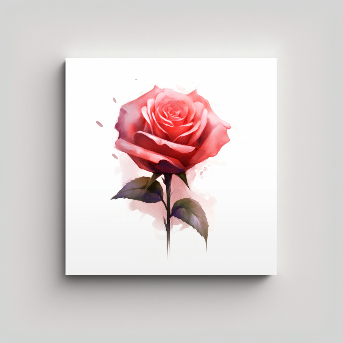 Canva Rosa Suave Pastel Motivo Espectacular Render En Plena Floración - DecoCuadros