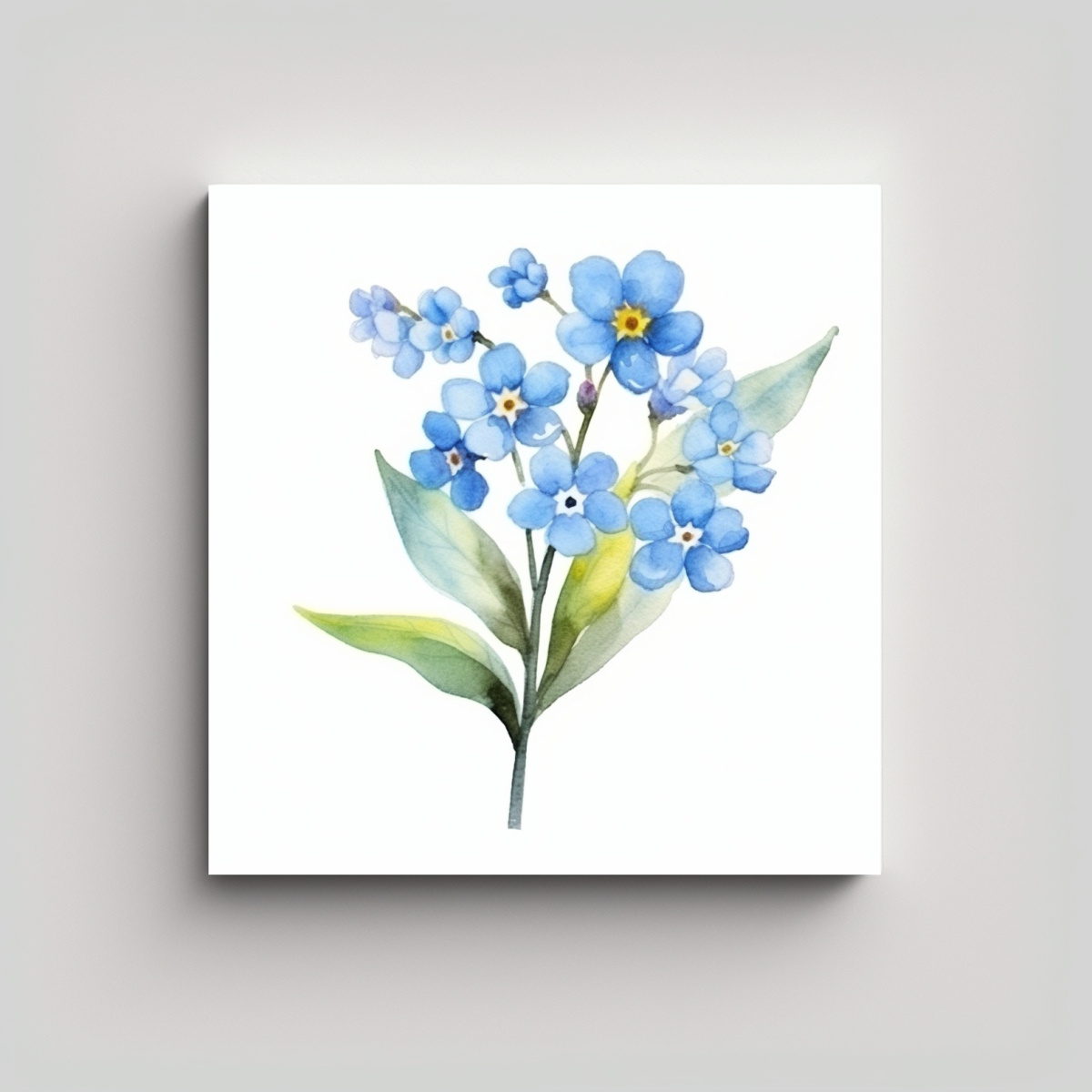 Cuadro Decorativo Minimalista De Flor Acuarela - DecoCuadros