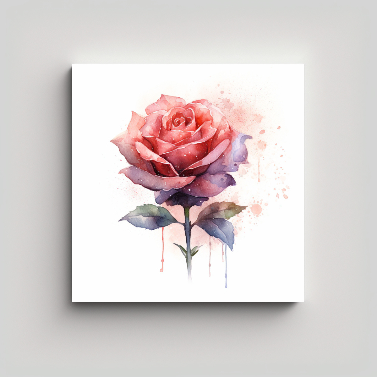 Cuadro Sublimado Estilo Acuarela Rosa - Composición Crypto Lane - Decocuadros