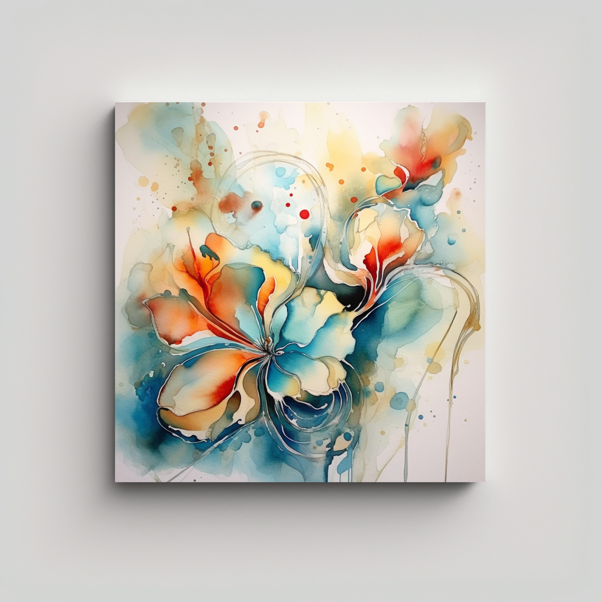 Composición De Armonía Floral Abstracta En Acuarela - Cuadros ...