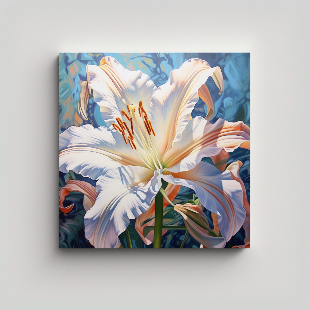 Cuadro Decorativo Lily Del Nilo Acrylic: Composición De Arte Mural ...