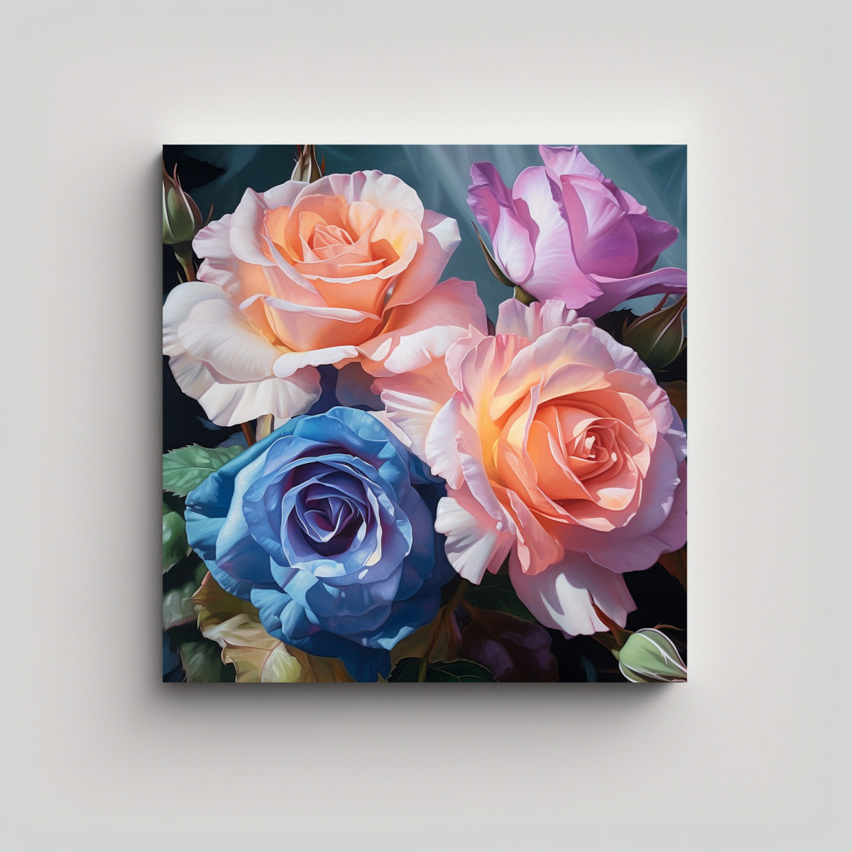 Composición En Tonos De Rosa: Pintura Realista Al Estilo Estilo Óleo De ...
