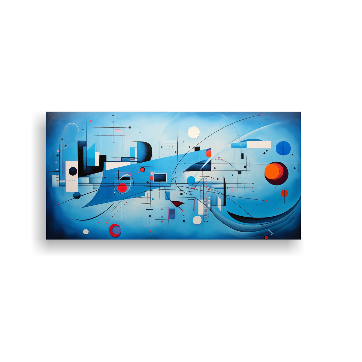 Cuadro Abstracto Azul Refined Blue Abstract Painting In The Style Of ...