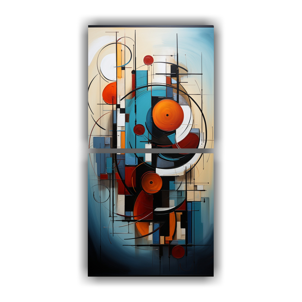 Cuadro Abstracto Con Pigmentos Coloridos: Alegría - DecoCuadros