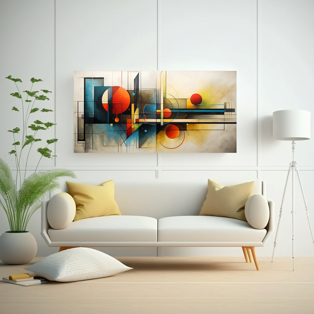 Cuadro Abstracto Geométrico Inspirador Para Decoración - DecoCuadros