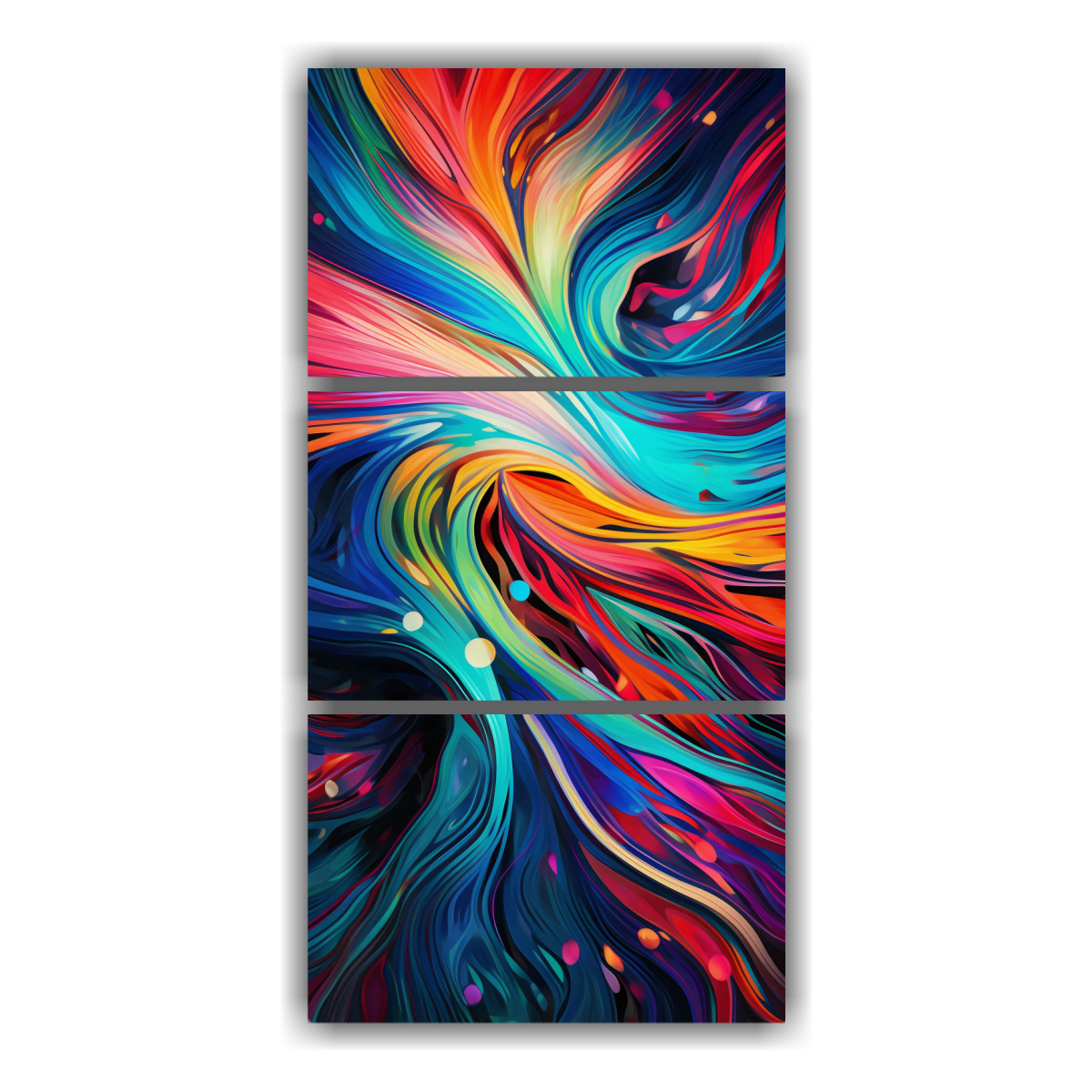 Cuadro Abstracto Vintage Para Cuarto Con Tres Lienzos Coloridos ...