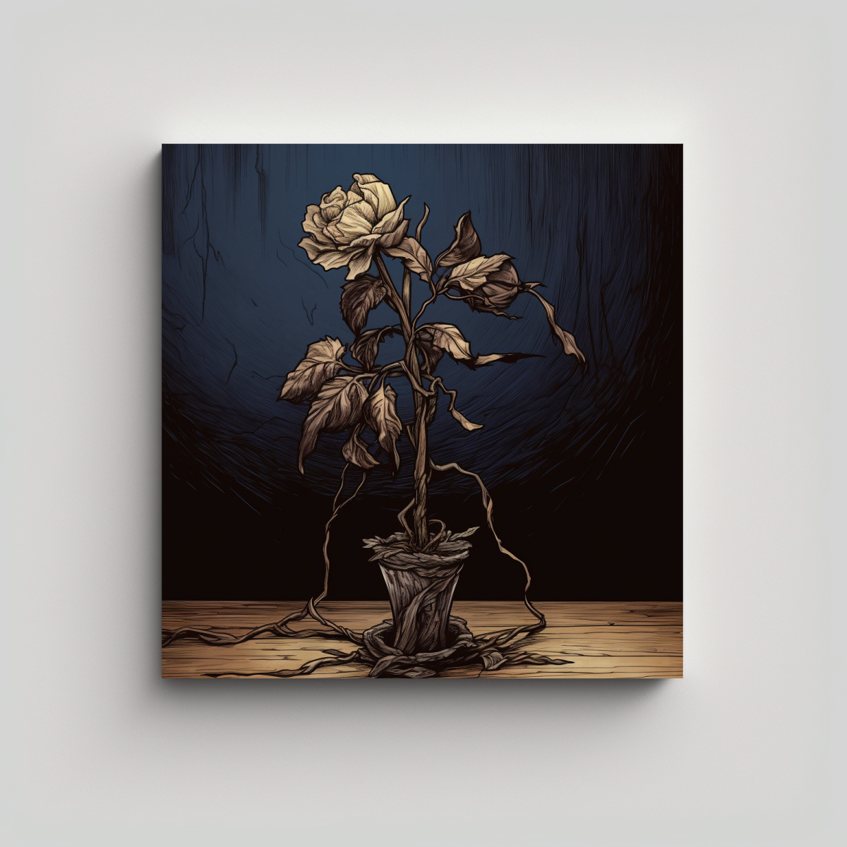 Cuadro Arte De Pared: Flor Marchita Y Destrozada De Valter - Decocuadros