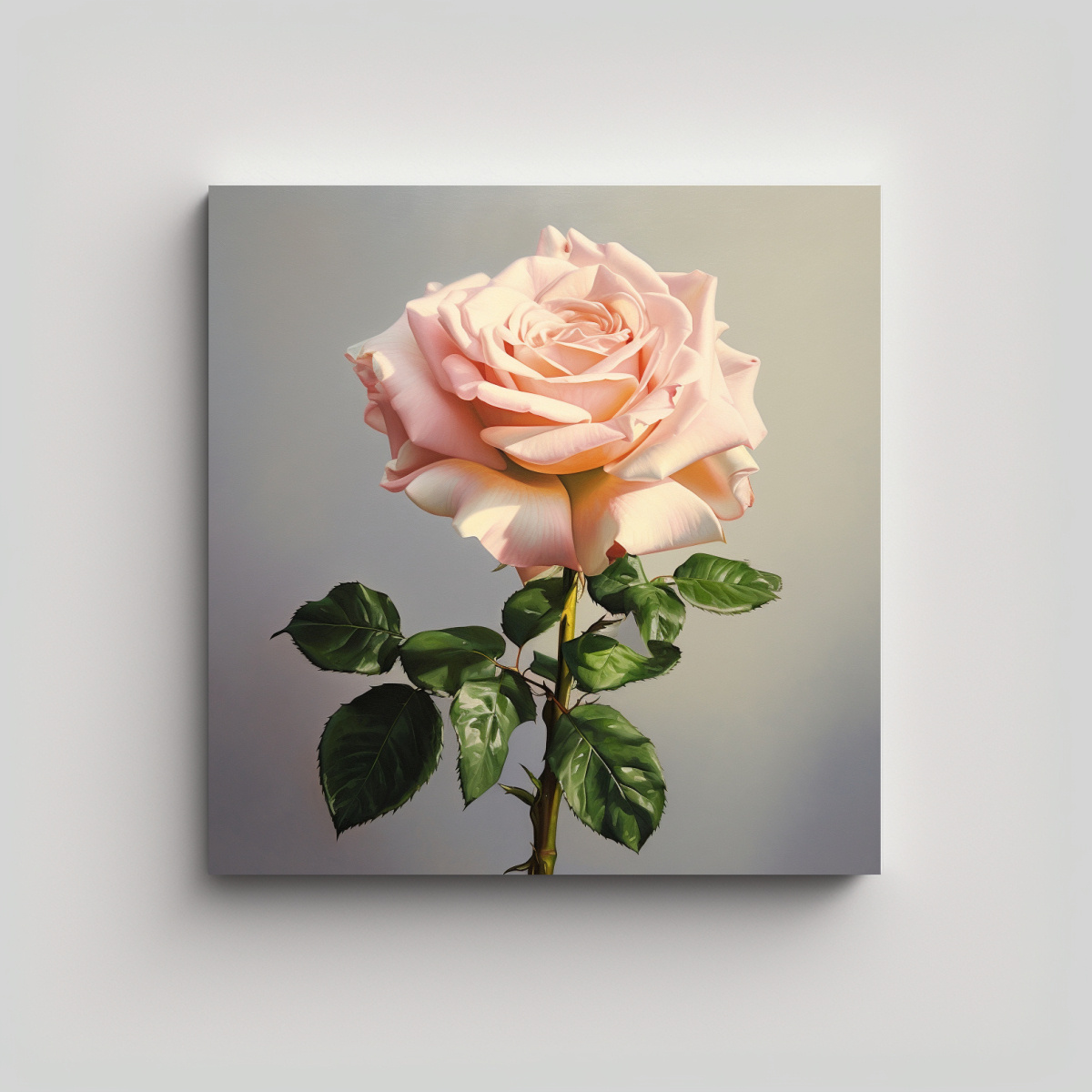 Cuadro Contemporáneo De Rosa Para Embellecer Oficina - Decocuadros