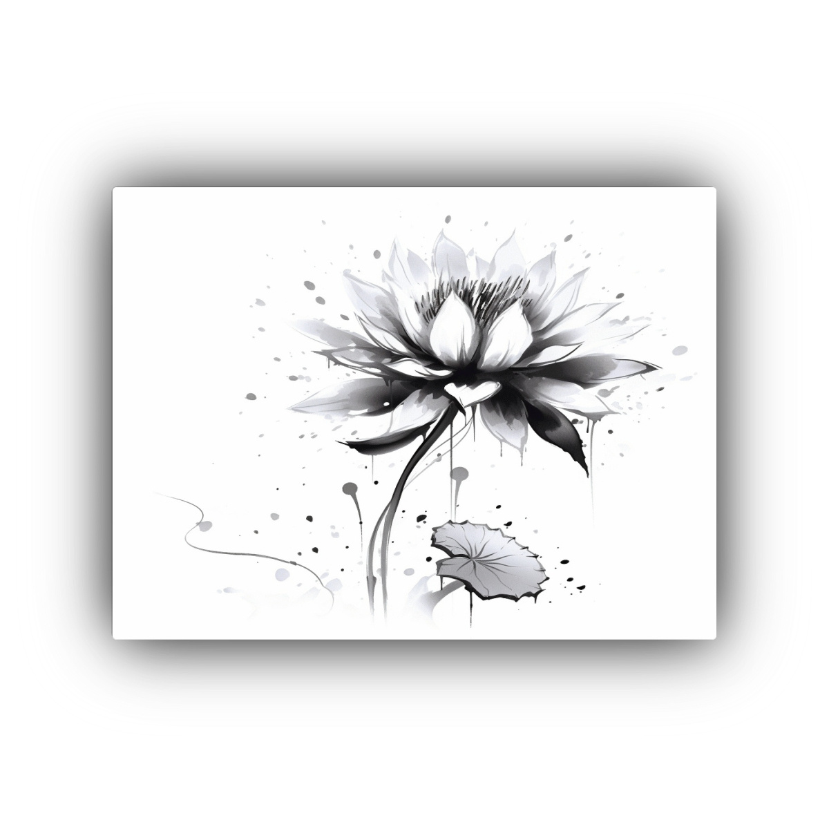 DecoCuadros - Cuadro Colores Vibrantes De Acuarela Delicada En Blanco Y ...