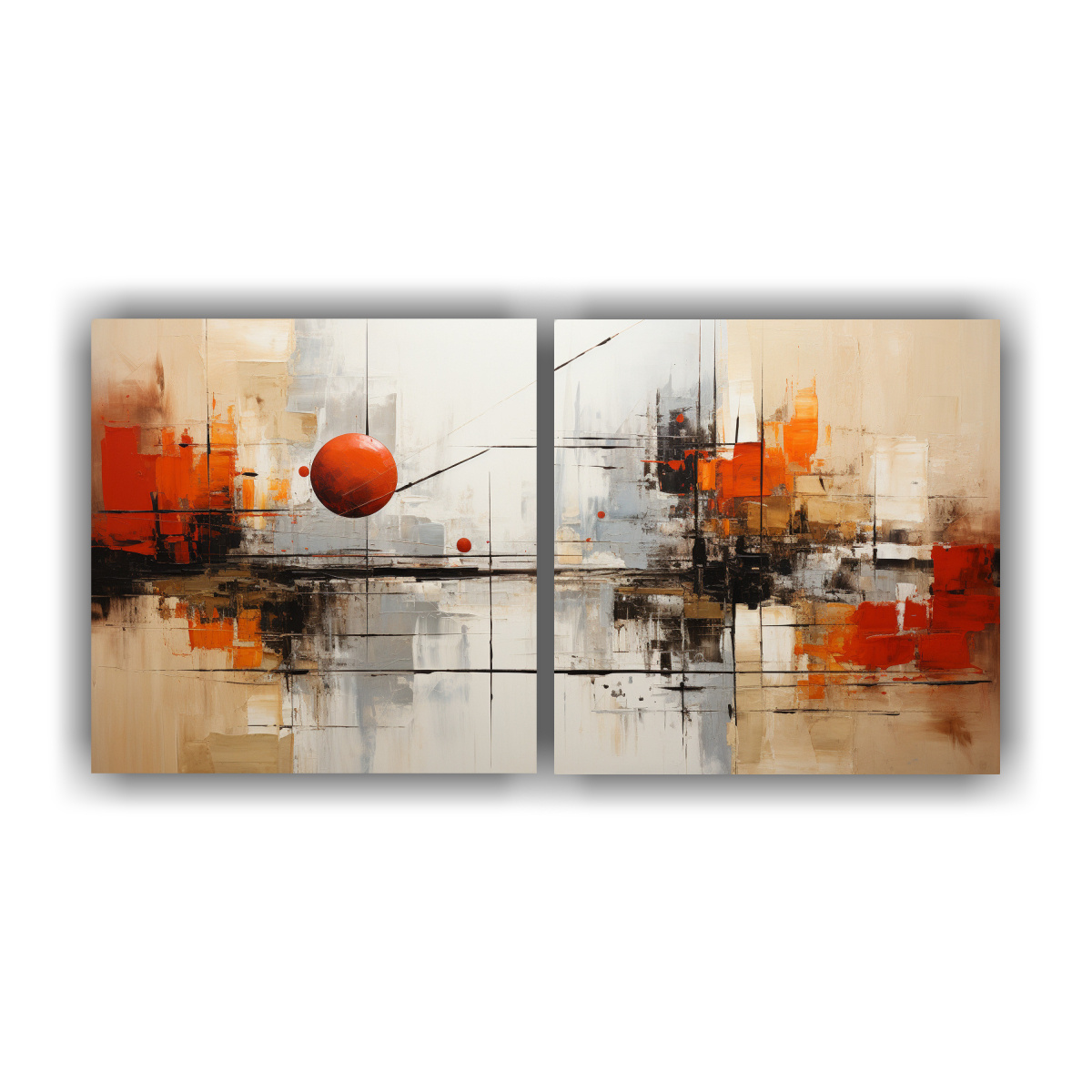 Cuadro Arte Pared Tachisme Decoración Escandinava - Decocuadros