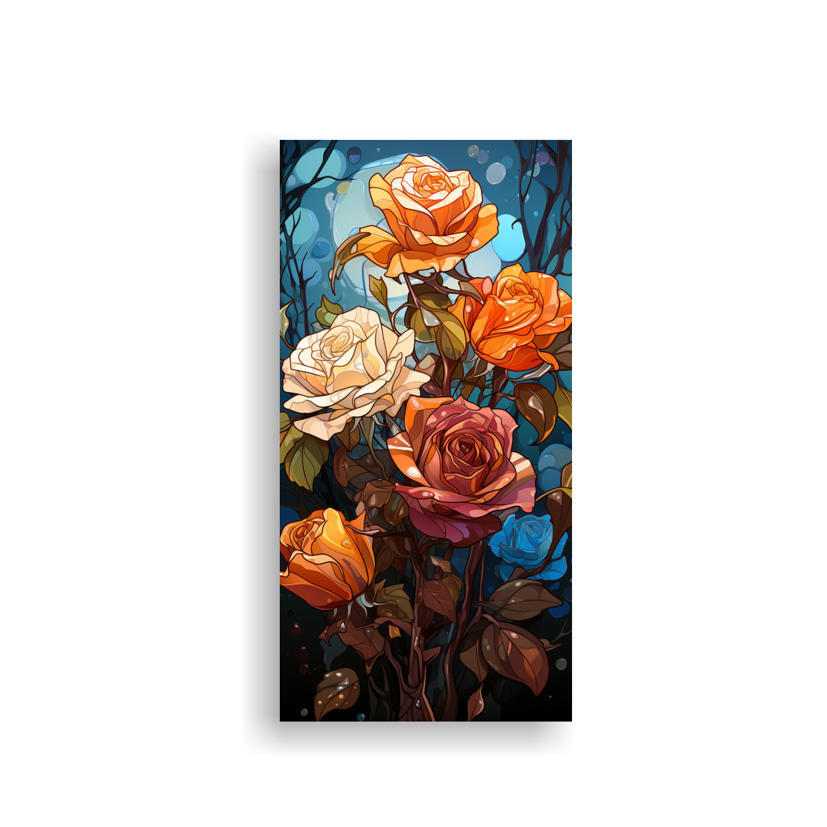 Cuadro De Rosas Híbridas Estilo Pop Art - Cuadro Decorativo - Decocuadros