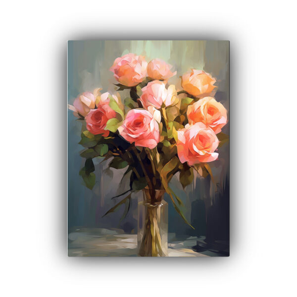 Cuadro De Decoración Bouquet De Rosas En Detalle Estilo Estudio, Foto ...