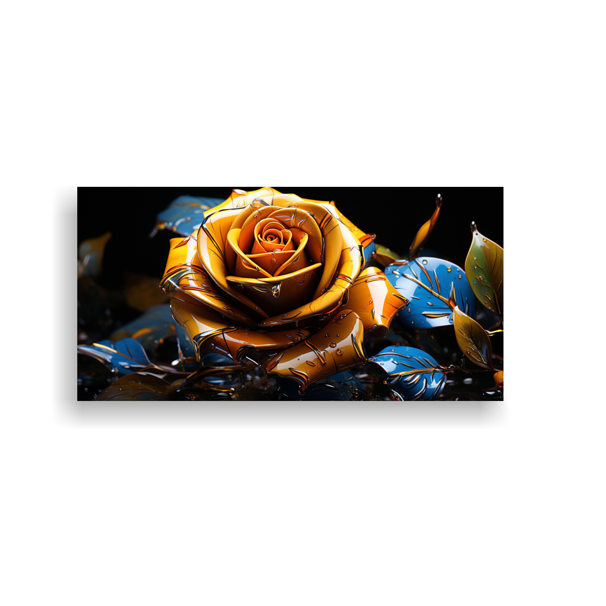 Cuadro De Dibujo Pop Art De Una Rosa Amarilla Brillante - Decocuadros