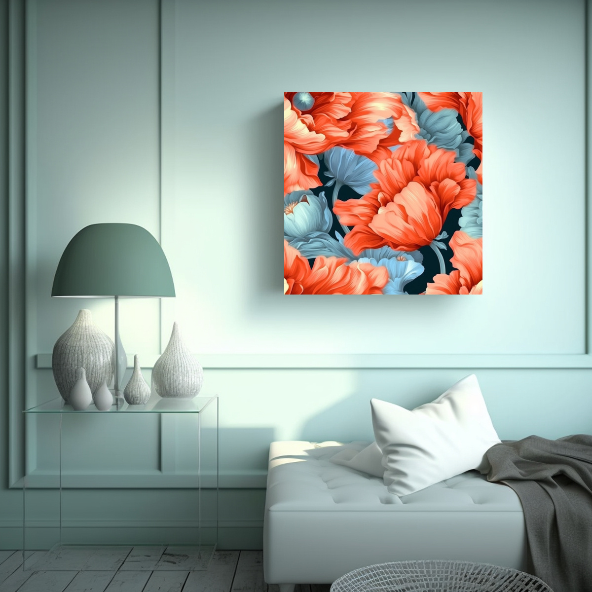 Cuadro De Pion Flower En Lienzo De Alta Calidad Y Detalles Realistas - Decocuadros