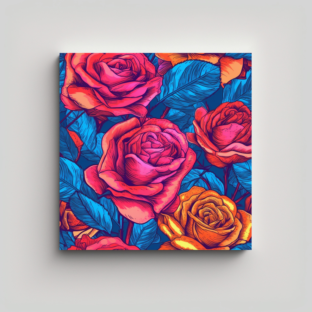 Cuadro De Rosas Coloridas Miguecasbas: Arte De Pared Con Estilo ...