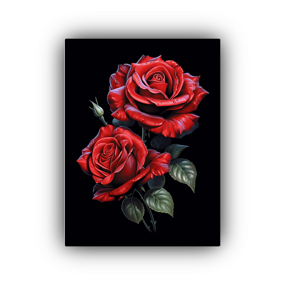 Cuadro De Rosas Rojas Hiperrealistas Para Decoración - DecoCuadros