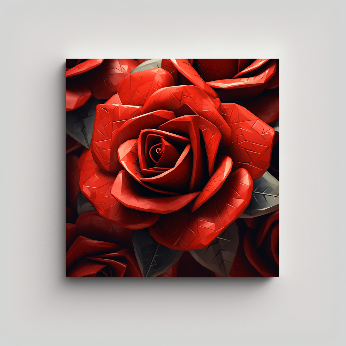 Cuadro Decorativo 3D Rosas Rojas - Alta Definición En Tela - Decocuadros