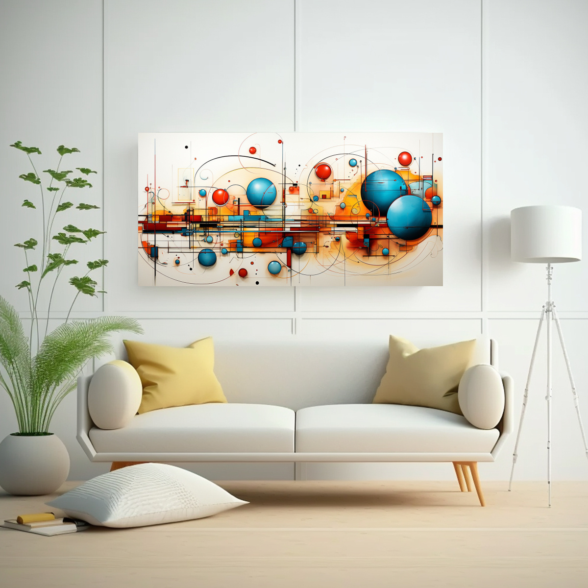 Cuadro Decorativo Abstracto En Tela Sublimada - Arte De Expresionismo Abstracto - Decocuadros