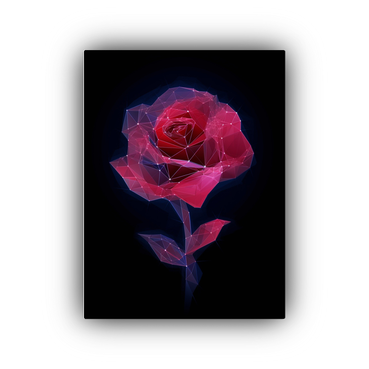 Cuadro Decorativo De Polígonos Abstractos Luminosos De Rosa En Acuarela - Compra En DecoCuadros