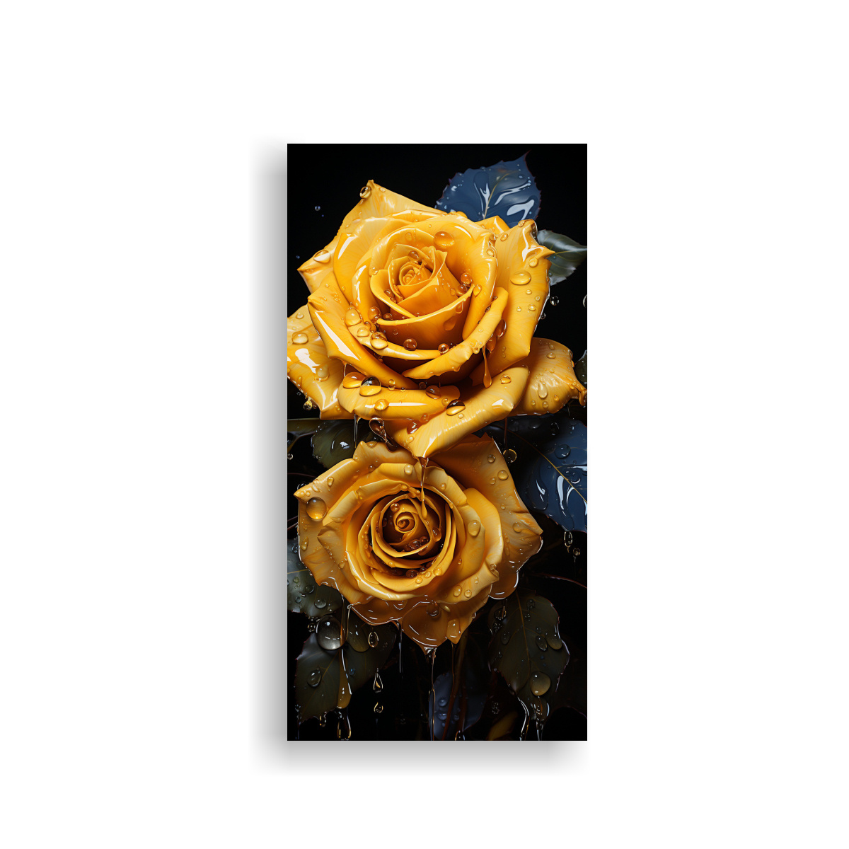 Cuadro Decorativo De Temática Pop Art Con Una Rosa Amarilla Brillante - Decocuadros