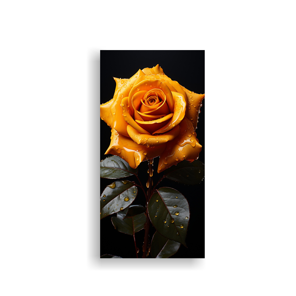 Cuadro Decorativo De Una Rosa Amarilla Brillante En Estilo Pop Art - DecoCuadros