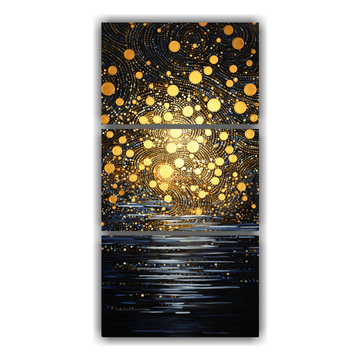 Cuadro Decorativo Estilo Luminoso Punto De Líneas Alegres - Decocuadros