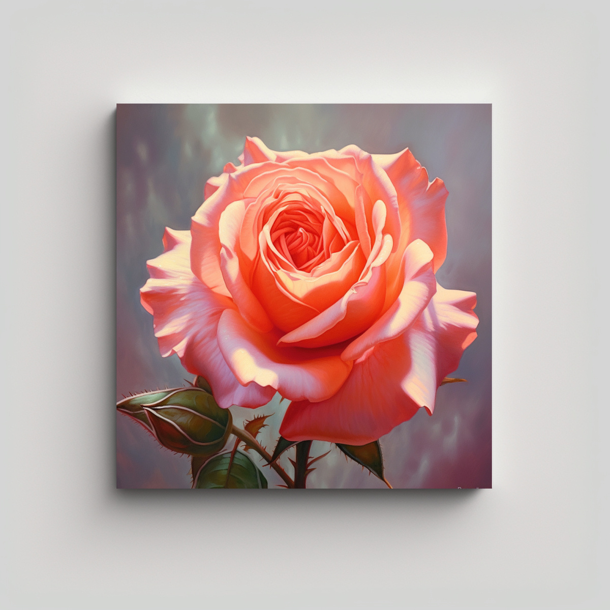 Cuadro Decorativo Inspirador En Rosa Pastel Y Rojo - Decocuadros