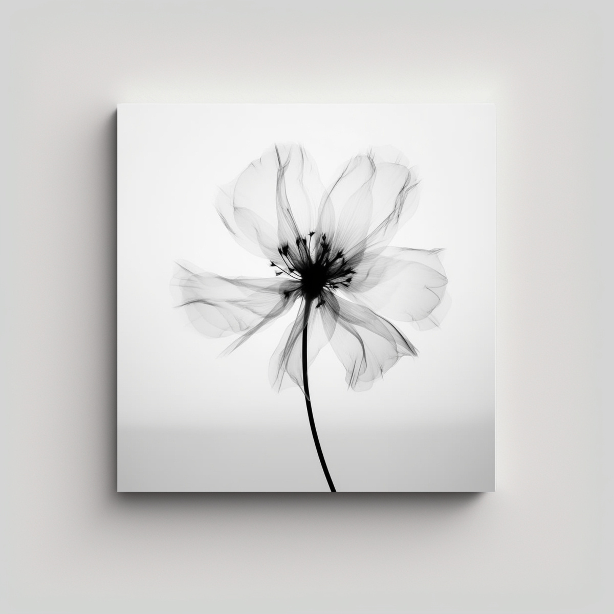 Cuadro Decorativo Minimalista: Composición De Colores Y Flores En Rayos-X - Decocuadros