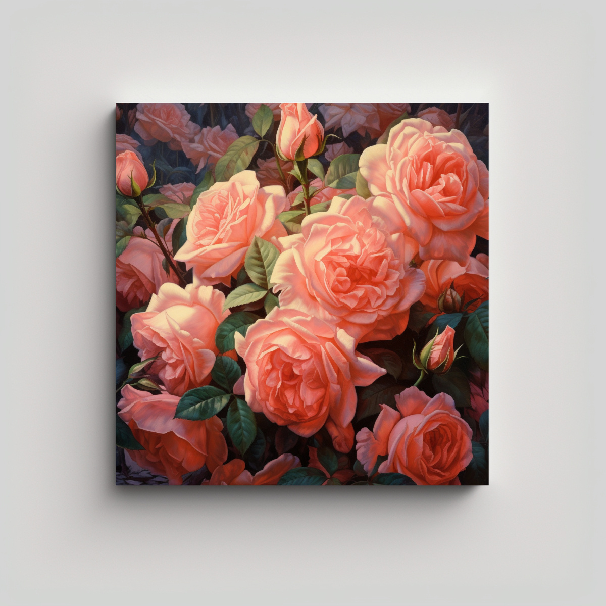 Cuadro Decorativo Rosa Urbano - Arte Moderno - Estilo Canva - Decocuadros