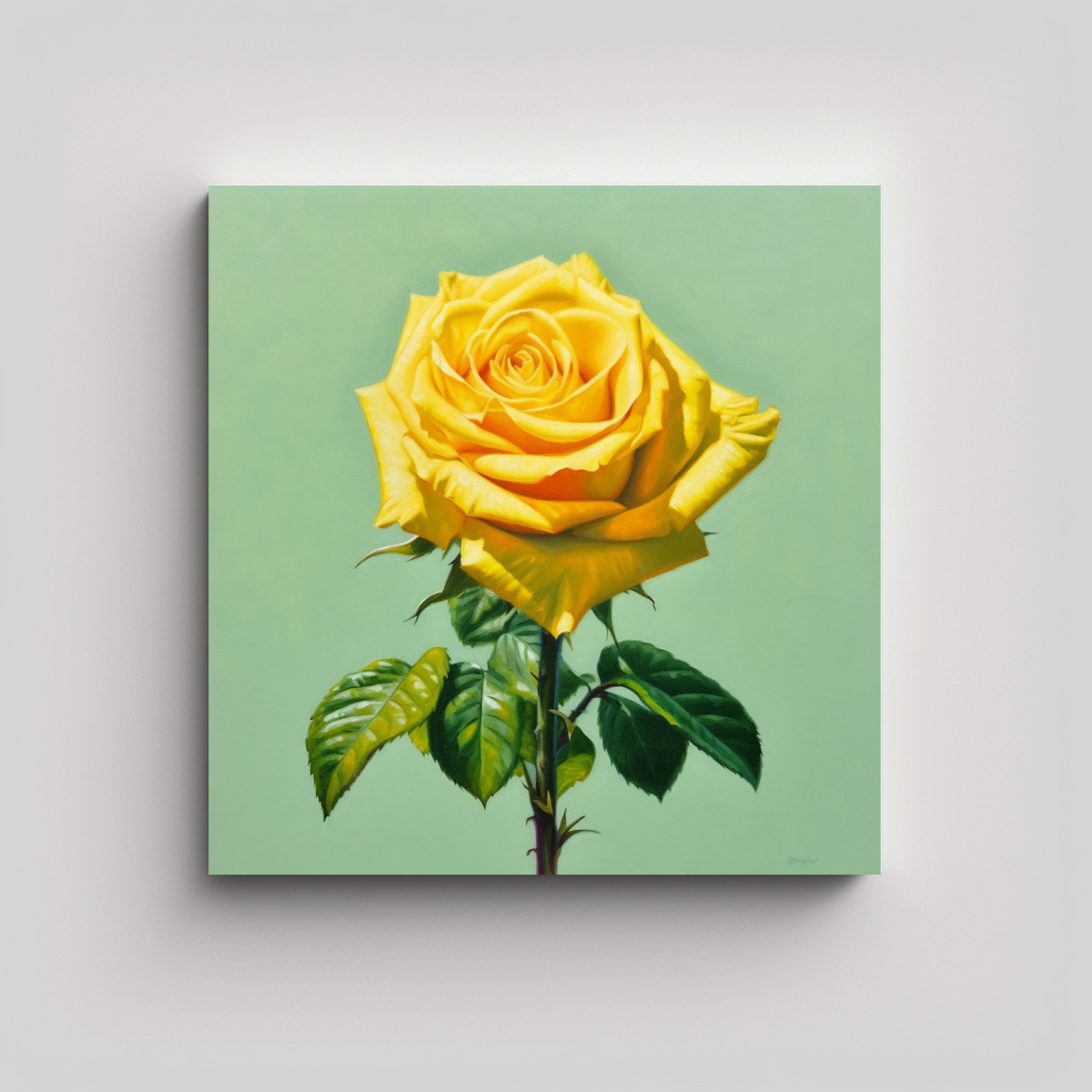 Cuadro Estrellado Con Rosa Amarilla De Sabrina Garrasi - Cuadros Decorativos - Decocuadros