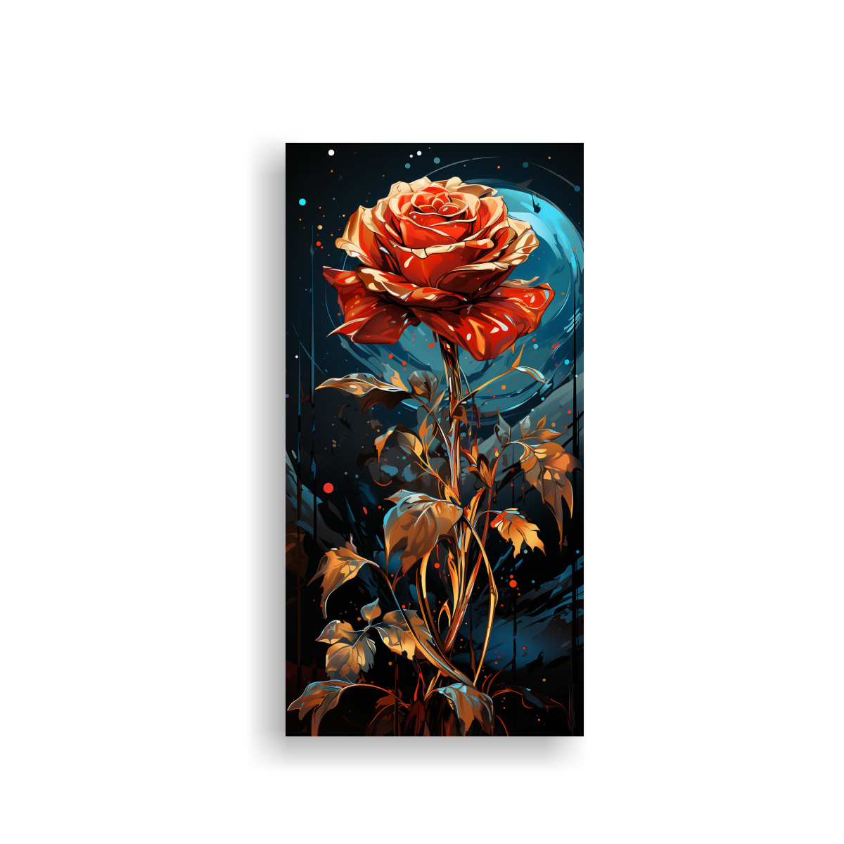 Cuadro Floral Abstracto Digital Rectangular Con Diseño Exclusivo ...