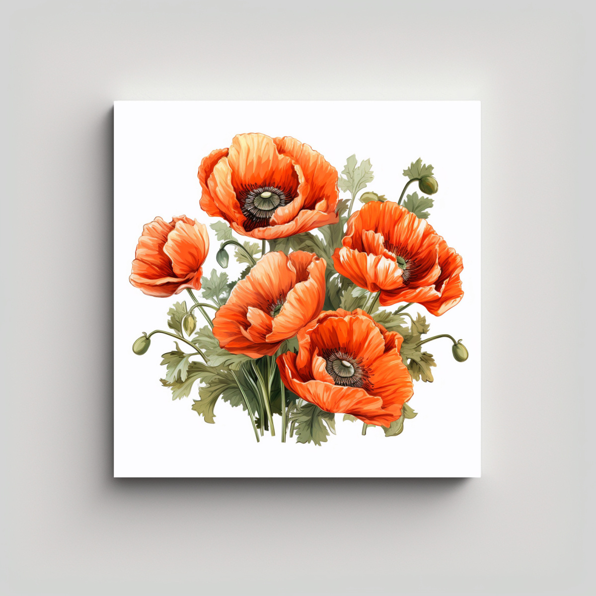 Cuadro Decorativo De Amapolas Naranjas HD - DecoCuadros