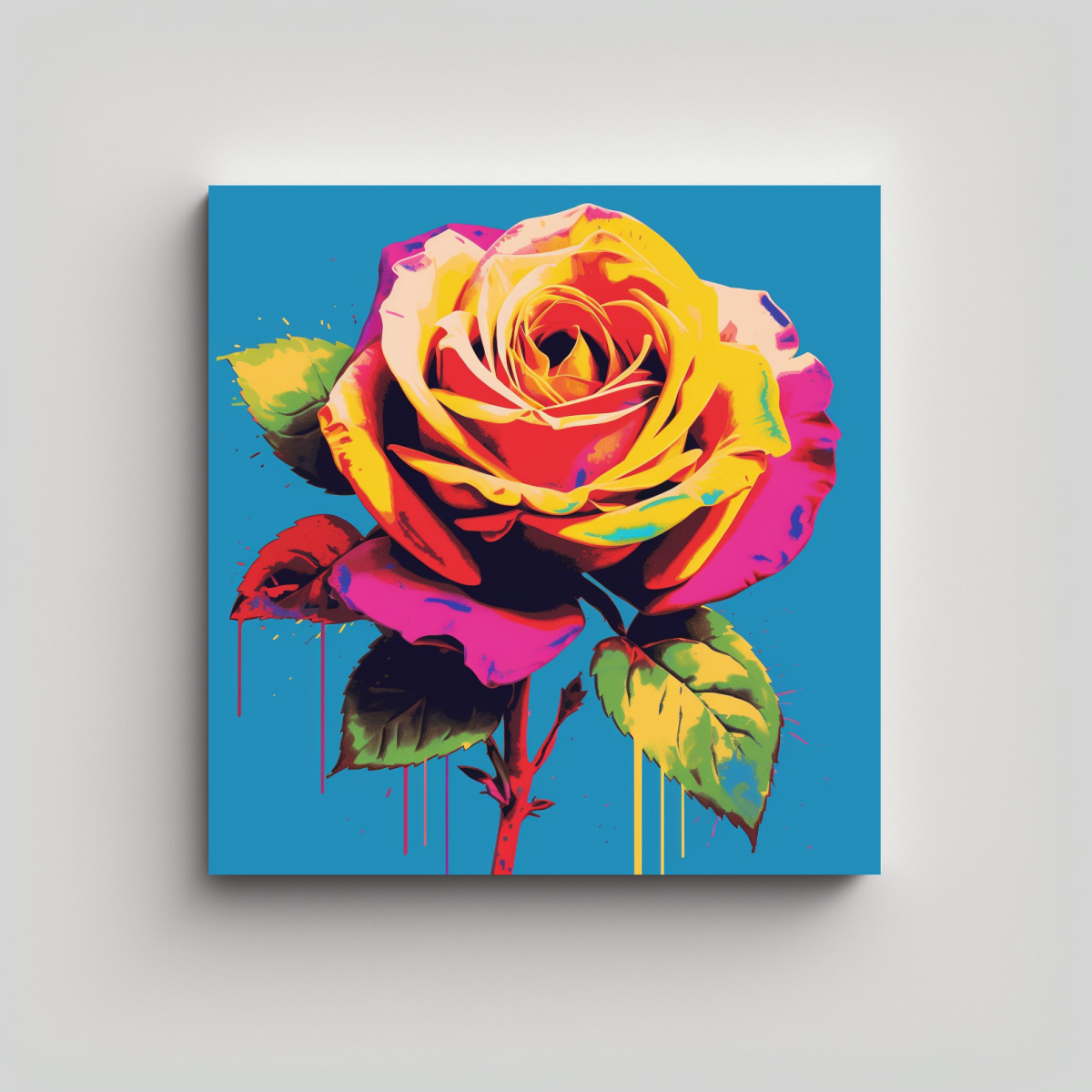 Cuadro Inspirador Pop Art: Rosa Al Estilo Andy Warhol Colorido - DecoCuadros