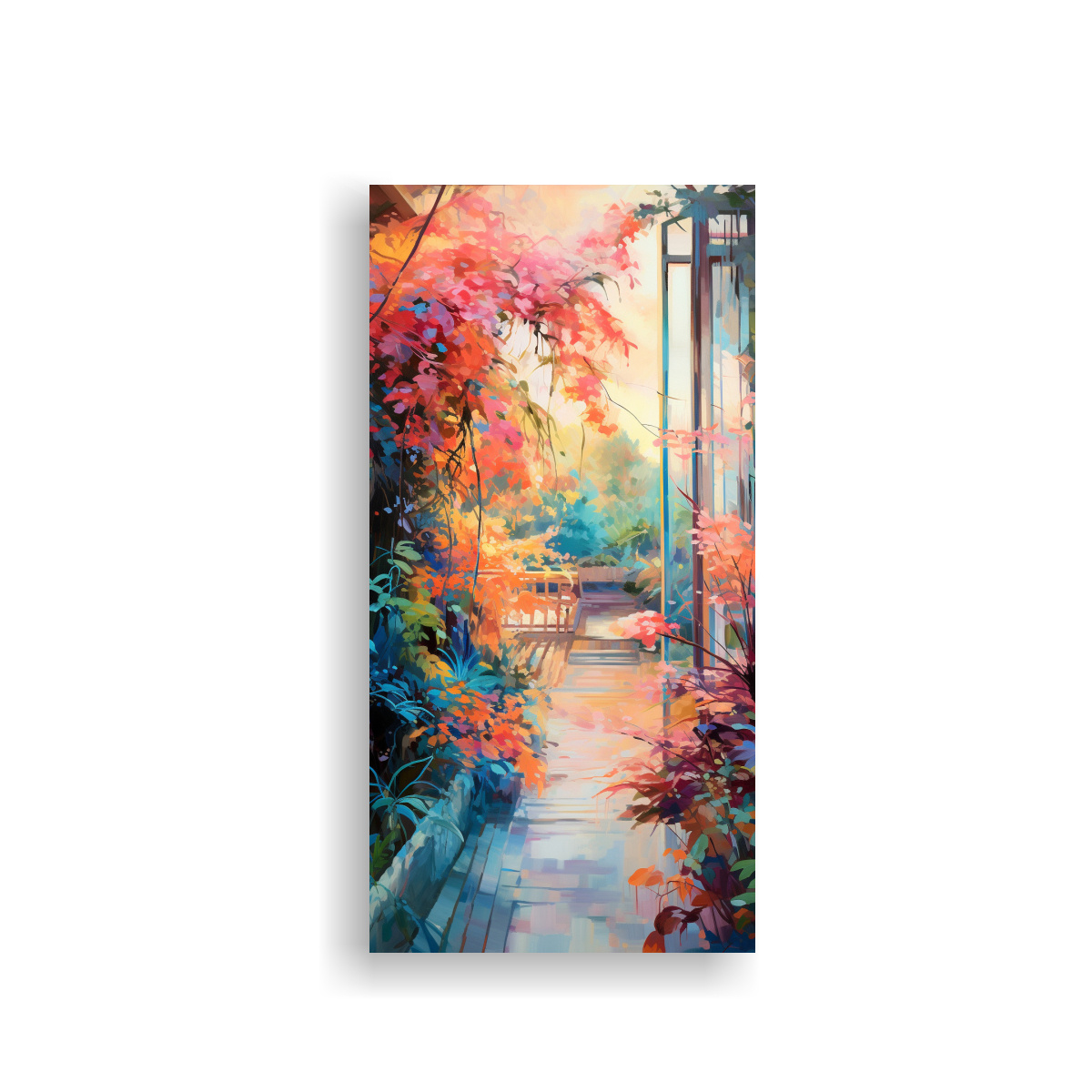 Cuadro Lienzo Abstracto: Jardín Tranquilo Al Amanecer - Compra Online ...