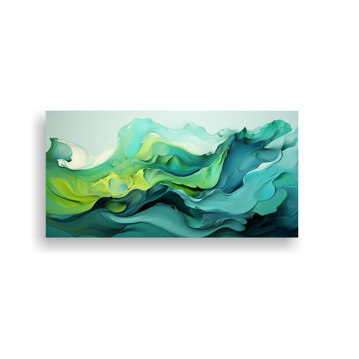 Cuadro Lienzo Abstracto Verde Inspirador De Arte Pop Art - Decocuadros