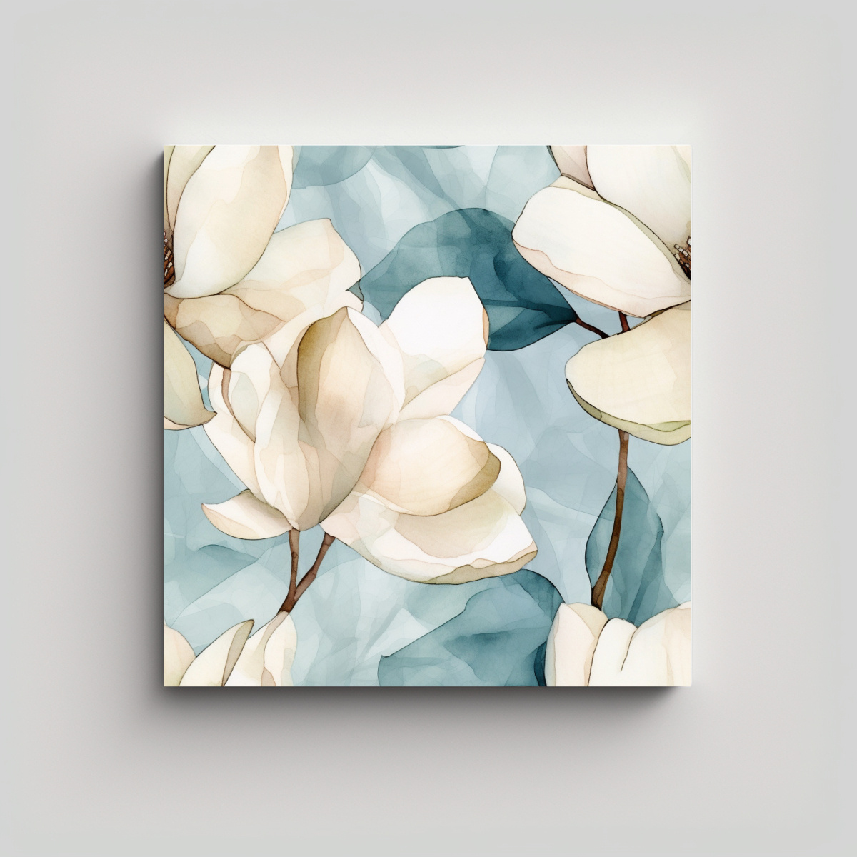 Cuadro Minimalista De Magnolia En Lienzo Abstracción - Decocuadros