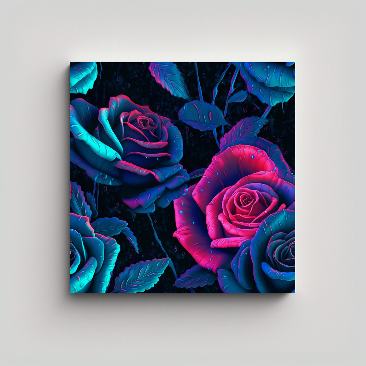 Cuadro Minimalista Neon Rosa Realista En Bastidor De Tela - Decocuadros