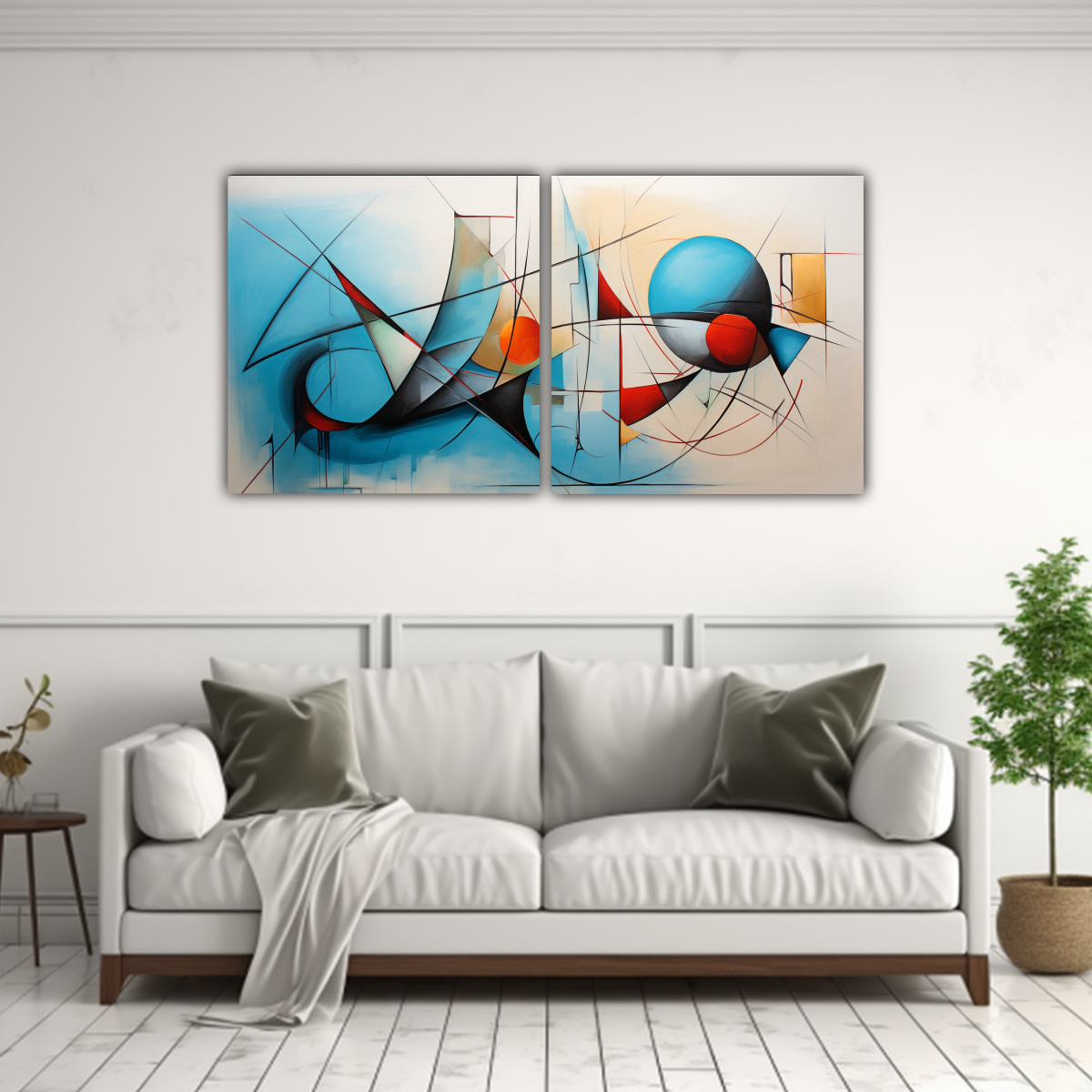 Compra El Mejor Cuadro Moderno Abstracto Con Finas Líneas En Lienzo - DecoCuadros